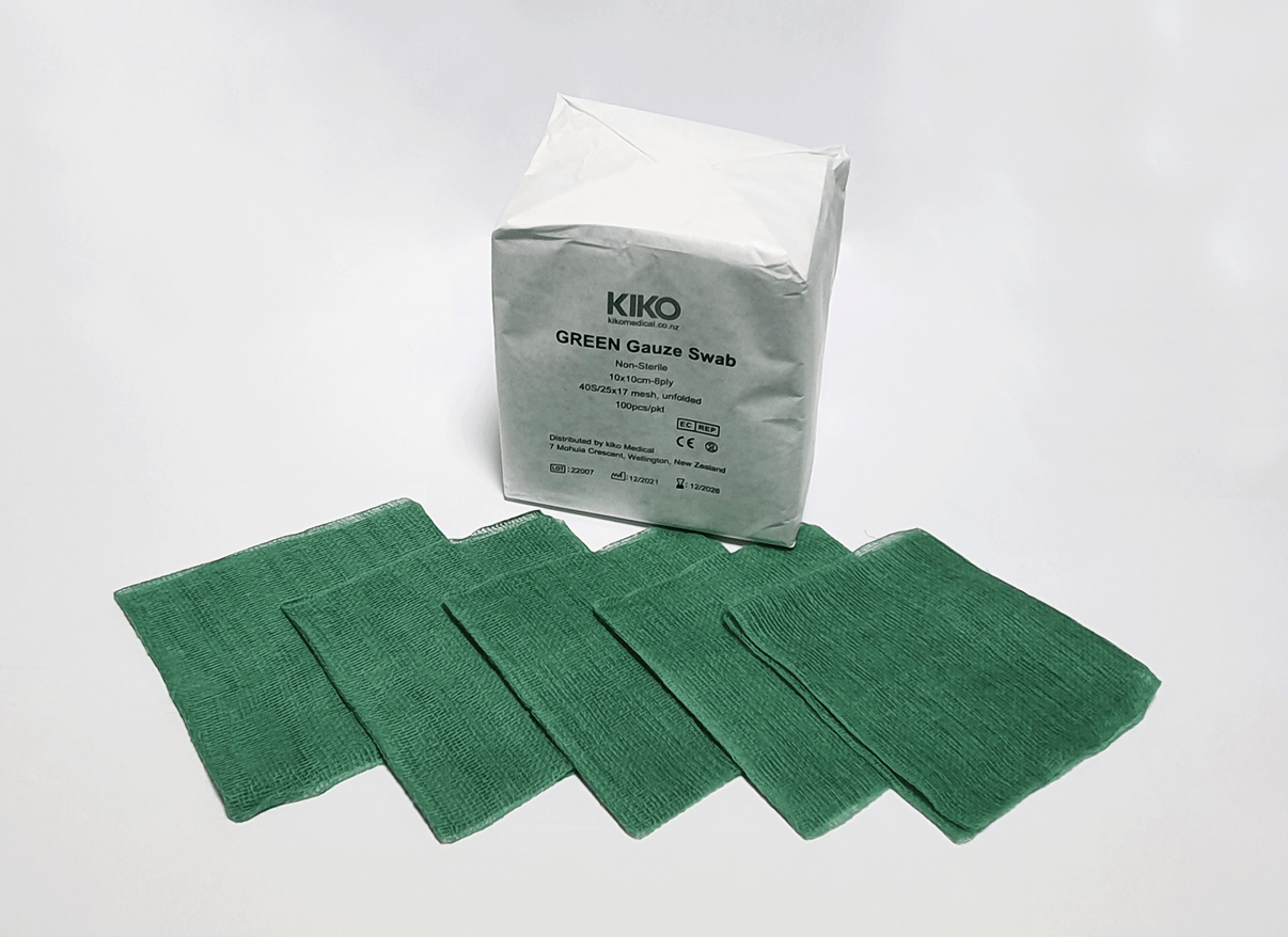 Green Gauze Swab Pack of 100pcs – Kiko Medical